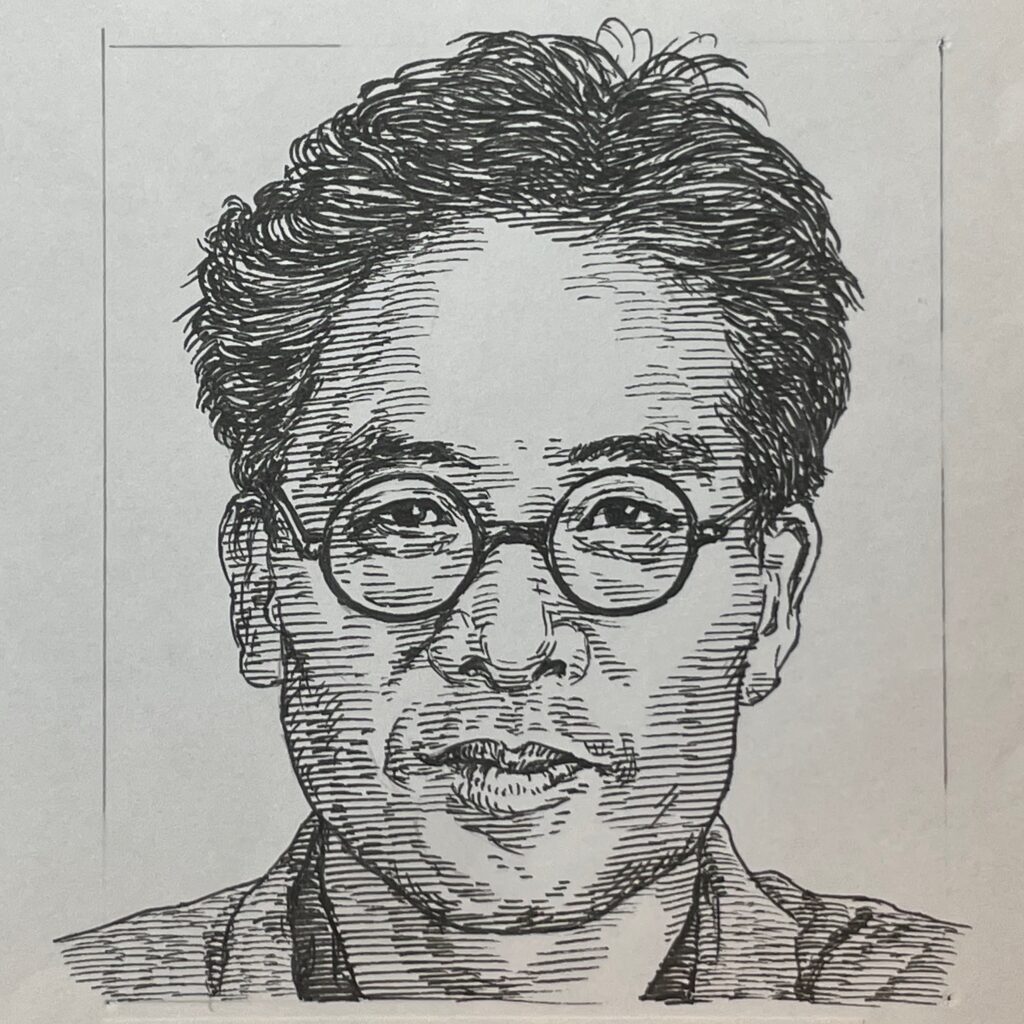 【文学の部屋|檀 一雄】昭和時代編.65 - フリーイラストポートレートと歴史の停車場いらすとすてーしょん